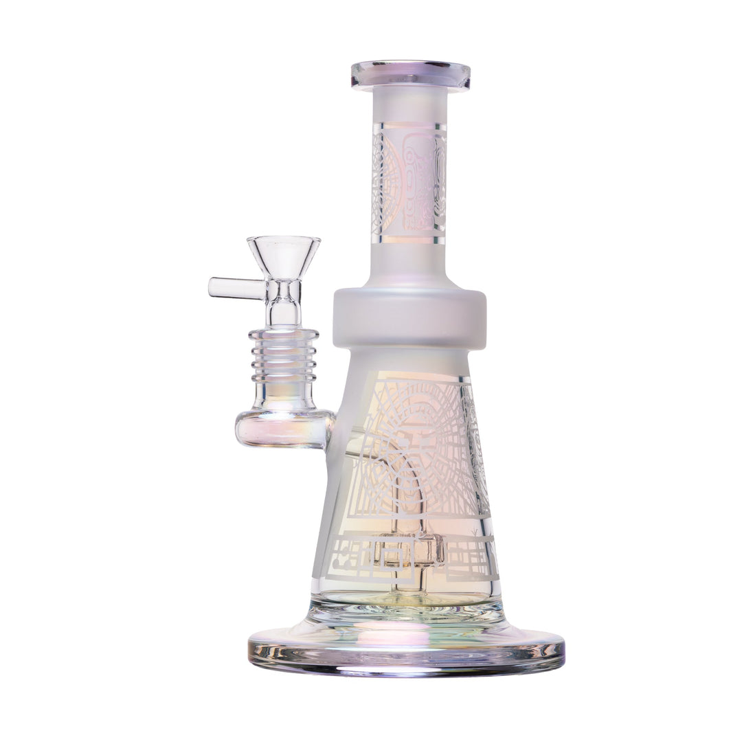 Human Grade Aztec (Sandblasted) Glass Water Pipe – BDDbrands