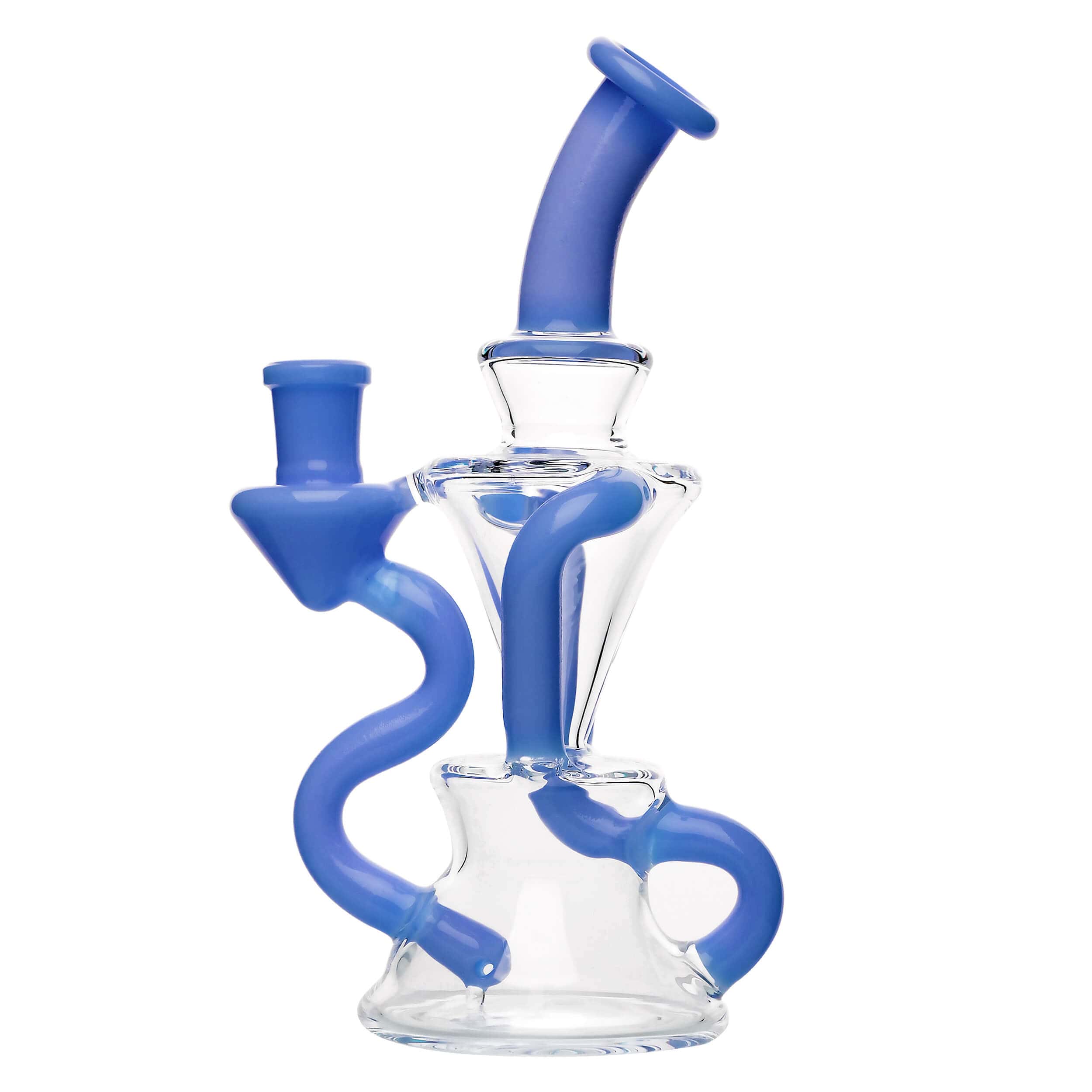 PREMIUM TWISTED RECYCLER RIG WITH COLOR-ACCENTED TUBES – BDDbrands