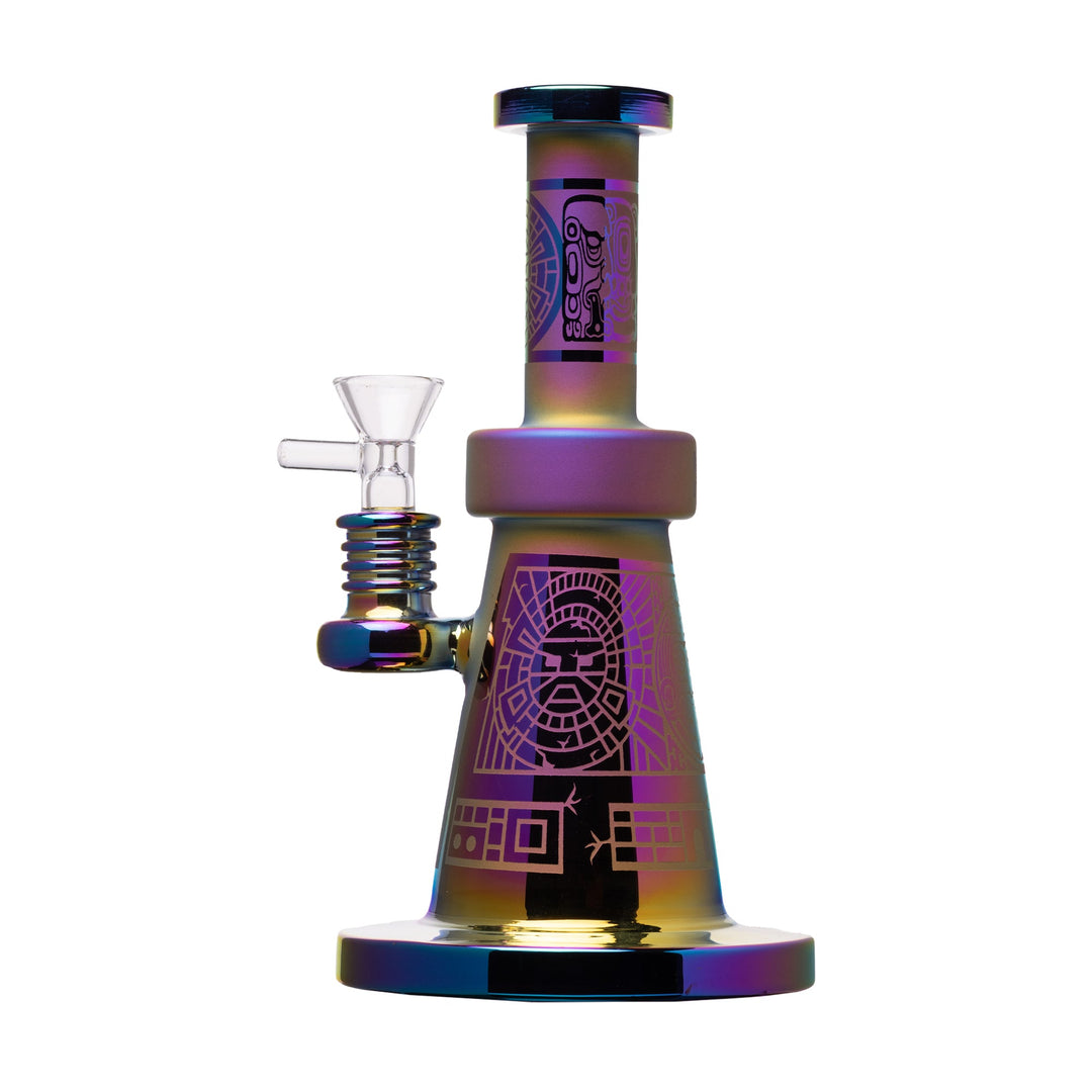 Human Grade Aztec (Sandblasted) Glass Water Pipe – BDDbrands