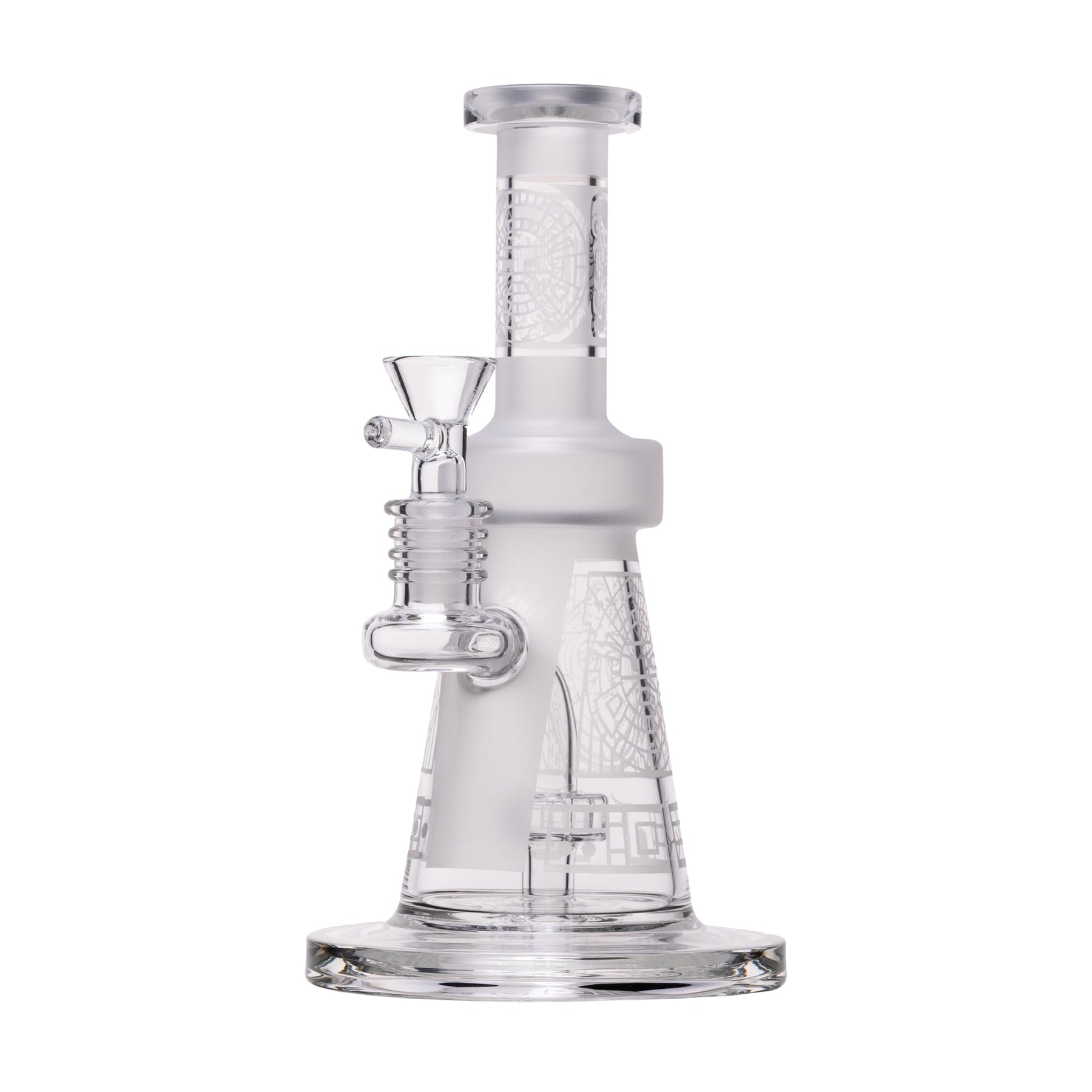 Human Grade Aztec (Sandblasted) Glass Water Pipe – BDDbrands